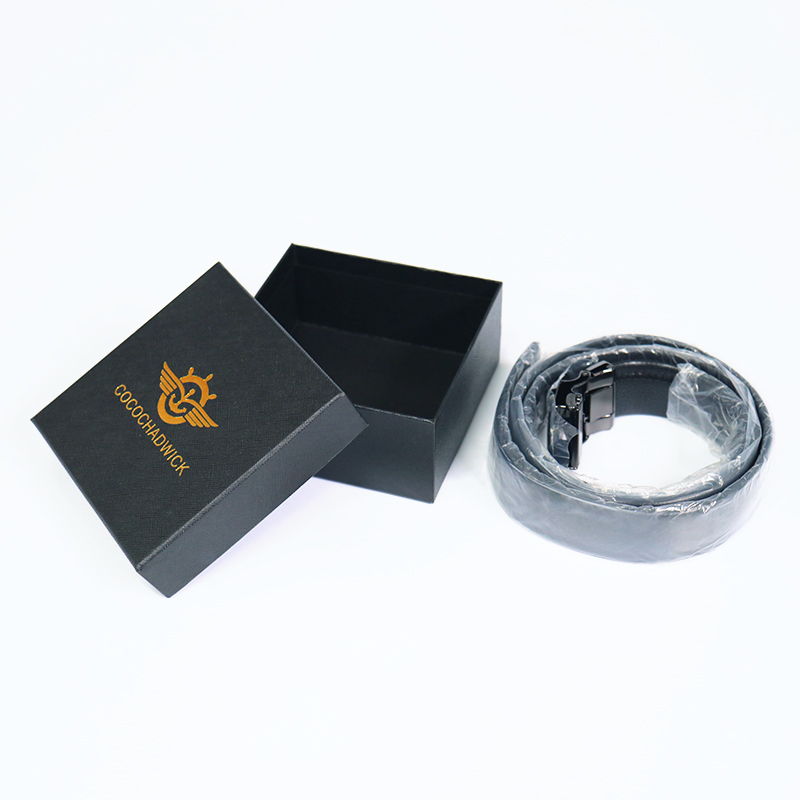 Custom belt gift box lid and bottom gift box - Js Packaging Factory